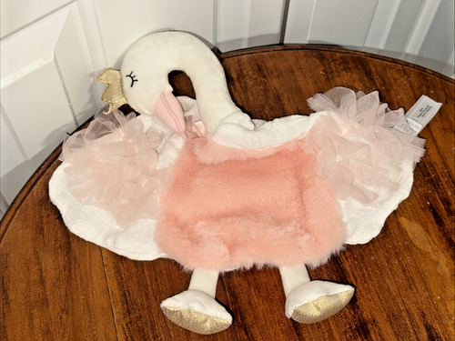 Mon Ami Selene Pink Swan Lovey Security Blanket Plush | eBay