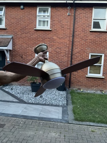 Qazqa - Ceiling Fan with Light Bronze - Rotar- - Modern - Suitable for ...