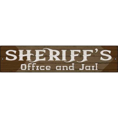 Sheriffs Office and Jail Brown Metal Street Sign Plaque for Home Door ...