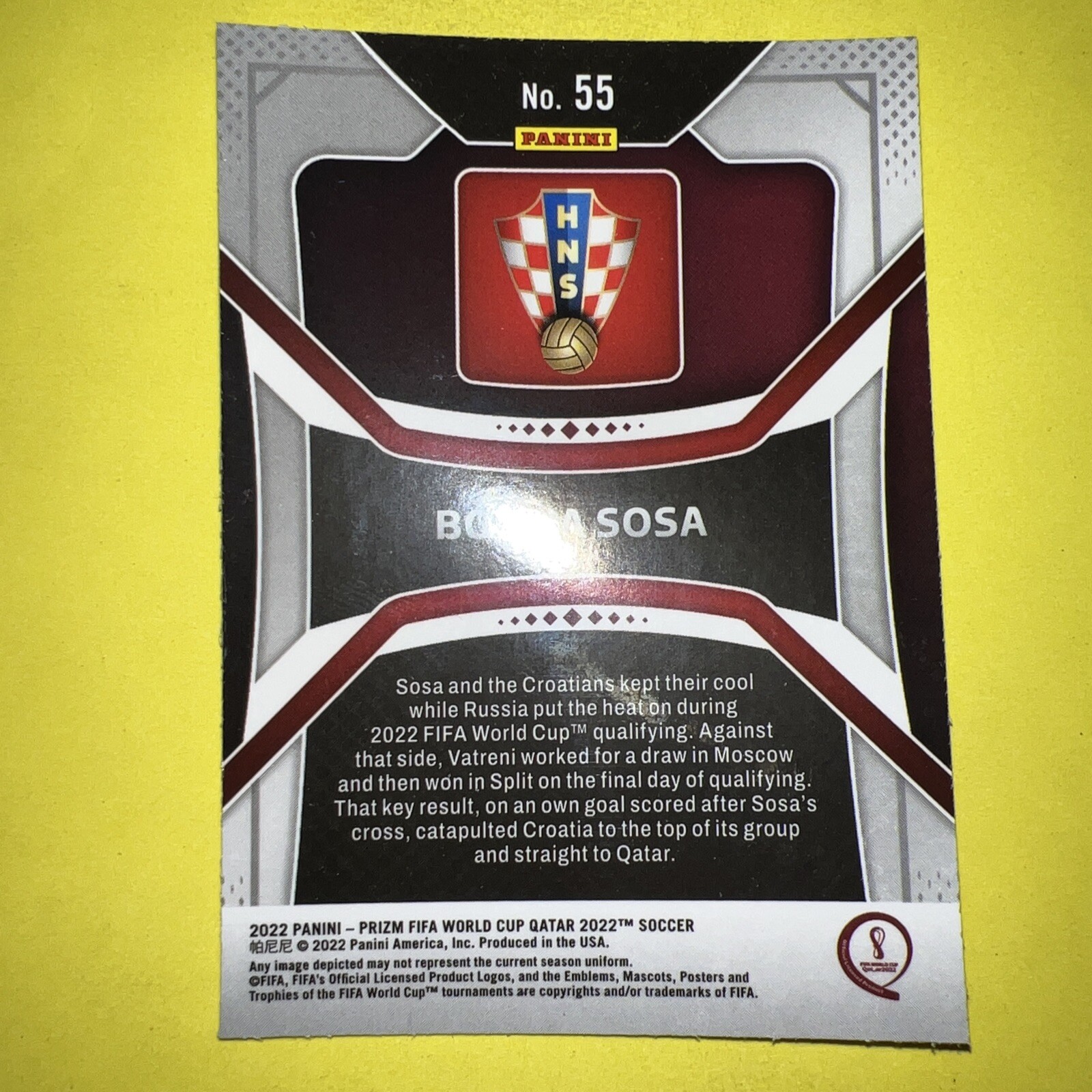 2022 Prizm World Cup Qatar Base #55 Borna Sosa - Croatia | eBay