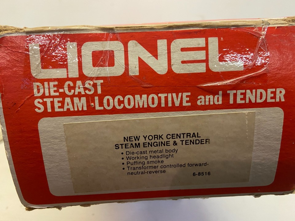 LIONEL 6-8516 TESTED New York Central Steam Engine & Tender 6-8516 OB ...