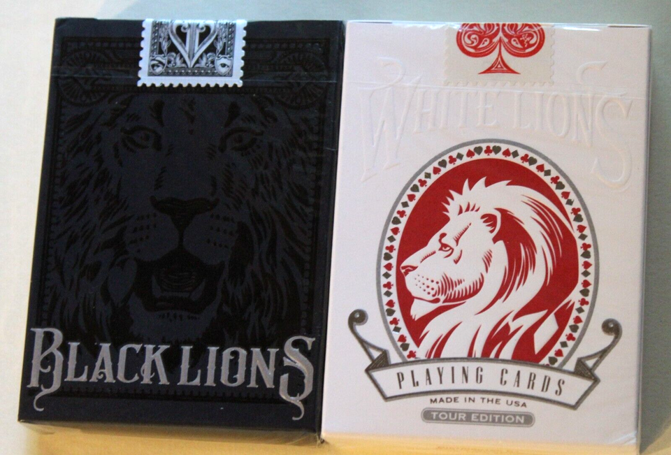 David Blaine Rare Ltd Ed, Gold Split Spades-Black Lions, White Lions ...