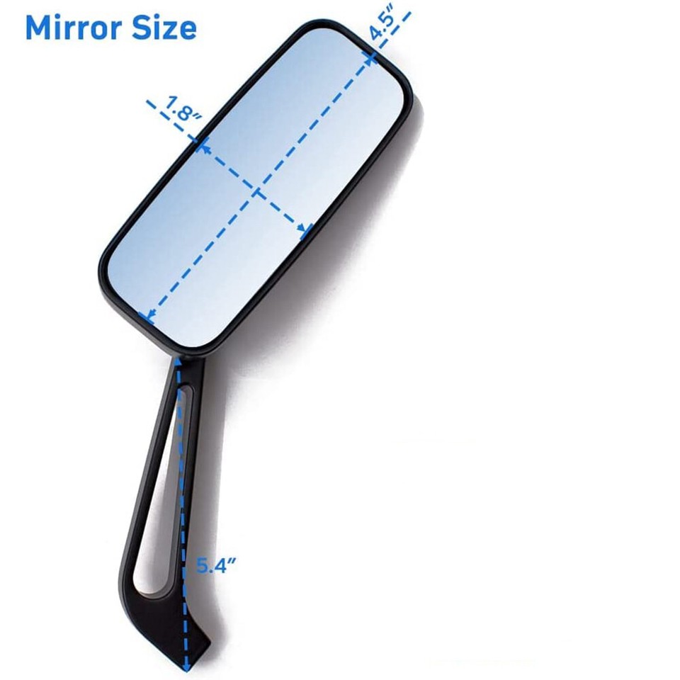 2x Motorcycle Rearview Side Mirrors Rectangle For Harley Night Rod V ...