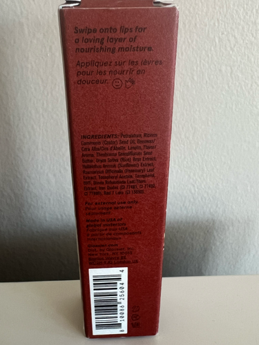 GLOSSIER Hot Cocoa Balm Dotcom BDC 0.5floz/15ml Sticker Pouch & Sample ...