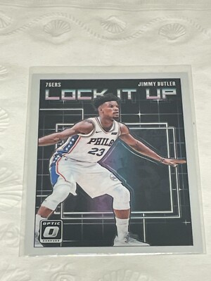 2018-19 Optic Jimmy Butler Lock It Up Insert #1 Philadelphia 76ers ...