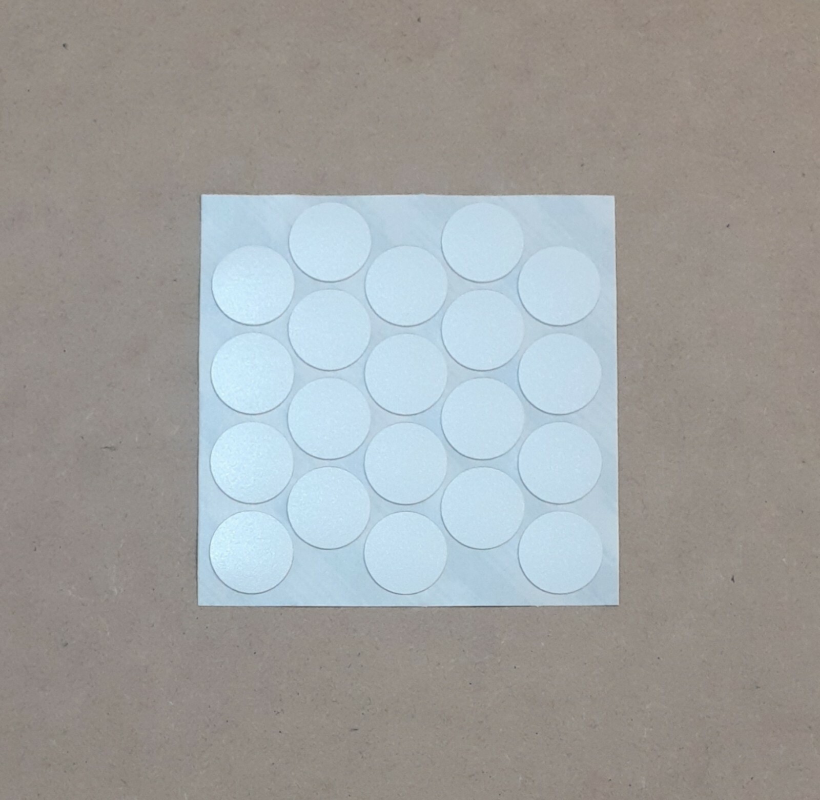 20pcs 25mm WHITE SCREW COVER CAPS SELF ADHESIVE STICK ON FASTCAP STICKY ...