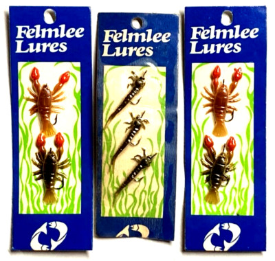 Felmlee Lures 2 Packs #690 Crayfish Rigged 2count and 1 Pack #50 ...
