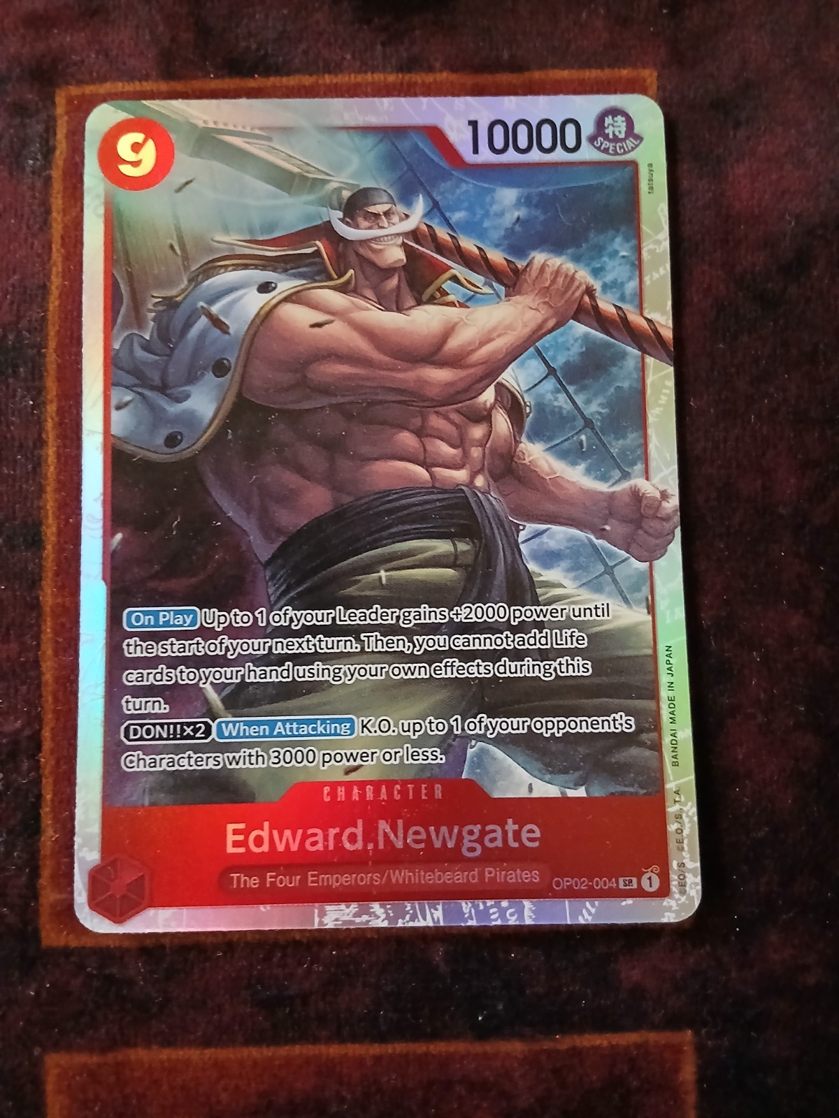 Edward.Newgate OP02-004 SR Foil - One Piece Card | eBay UK