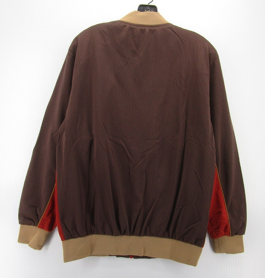 Stacy Adams Jacket Men Medium Brown Track Coat Mesh Casual Full Zip ...