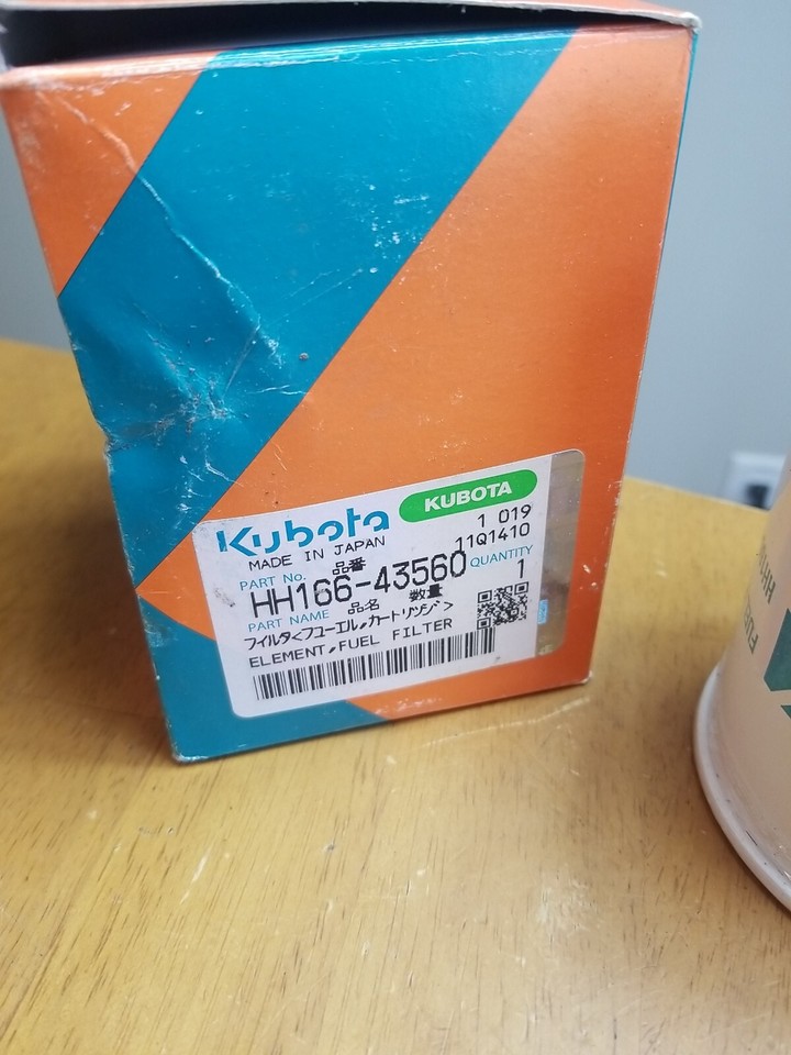 QTY 1 NEW GENUINE KUBOTA FUEL FILTER PART# HH166-43560 | eBay