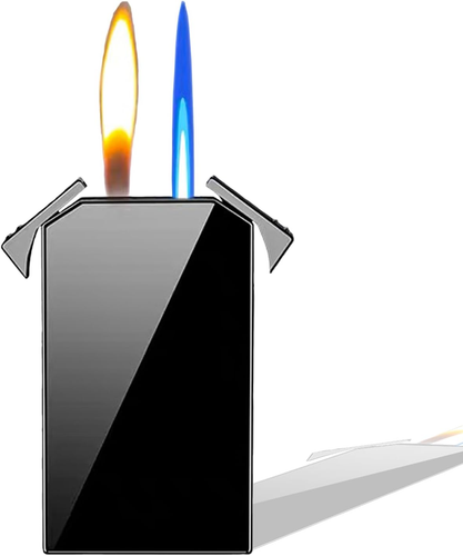 Cool Jet Torch Lighers Dual Flame Lighter, Pretty Aesthetic, Refillable ...