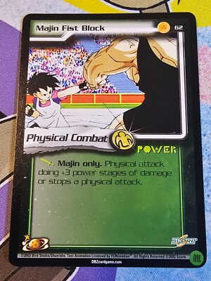Majin Fist Block 2002 Score Limited Dragon Ball Z DBZ TCG #62 | eBay