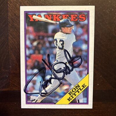 RON KITTLE 1988 TOPPS AUTOGRAPHED SIGNED AUTO BASEBALL CARD | eBay