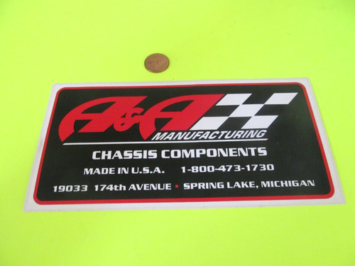 A&A MANUFACTURING DECAL STICKER ORIGINAL RACING OLD STOCK | eBay