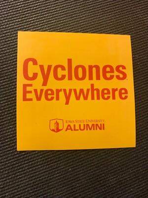 "Cyclones Everywhere" Iowa State Sticker Vinyl Decal - NCAA Glossy 3" x ...