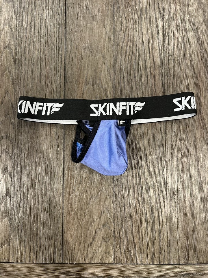 Mens Skinfit Spandex Underwear Thong G String Light Blue New Large | eBay