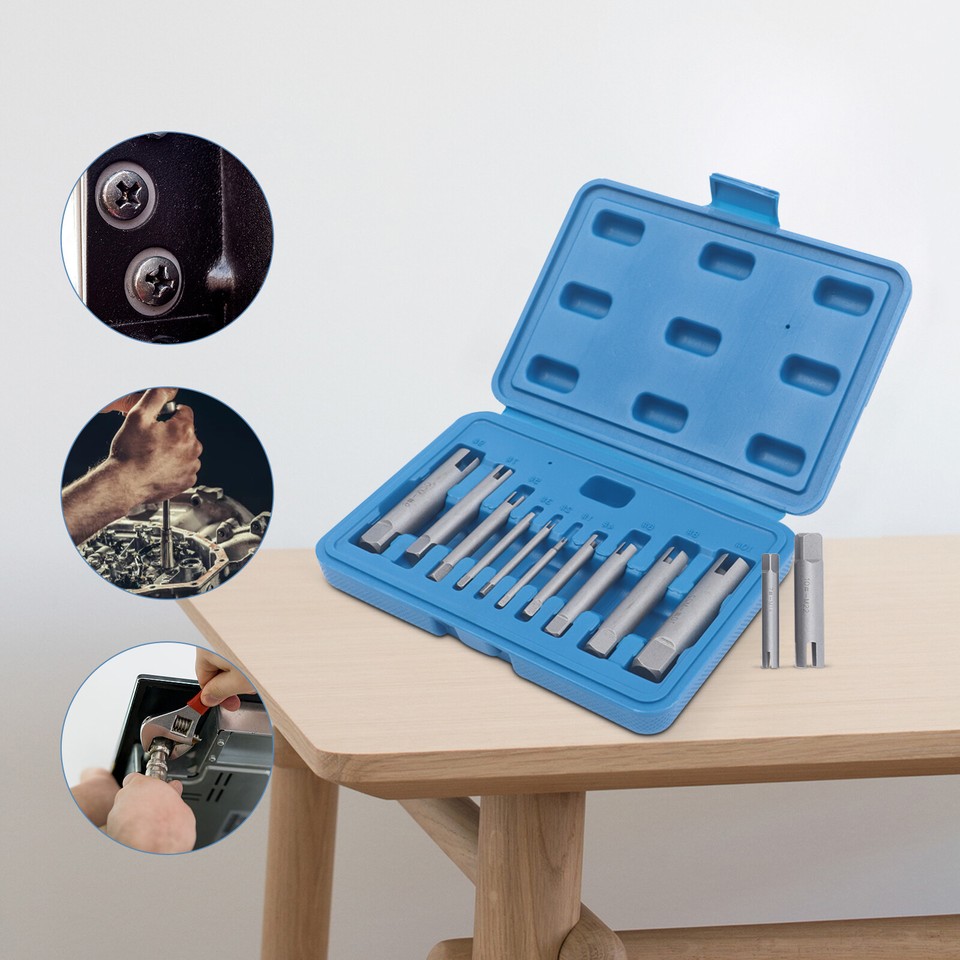 10pcs Broken Tap Extractor Removal Kit Screw Extractor Set 3/4 Claws 1 ...