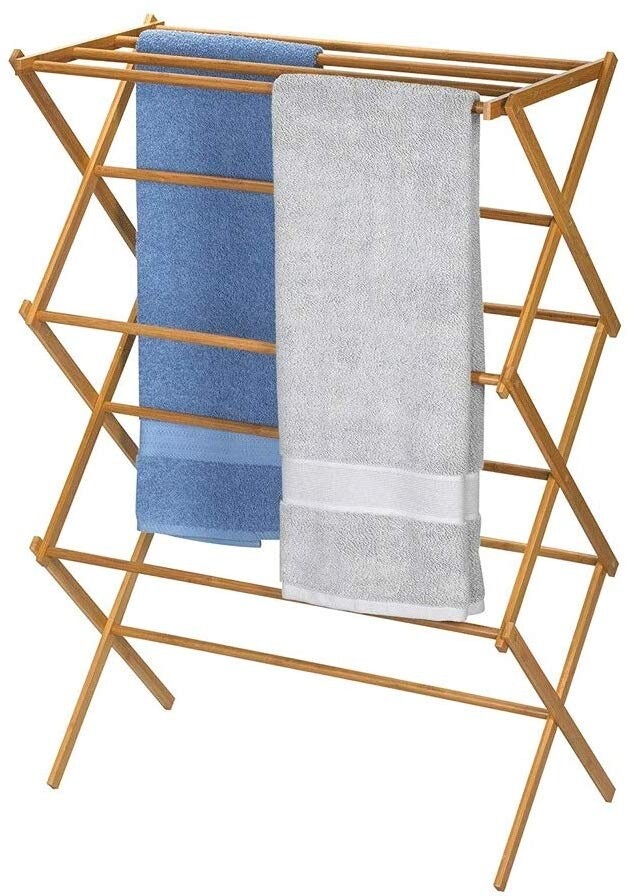 Classic Vintage Traditional BAMBOO WOOD Folding Clothes Airer Horse 2,3 ...