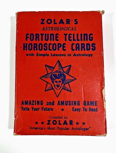 Vintage 1943 Zolar's Astrological Fortune Telling Horoscope Cards ...
