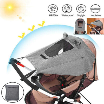 Baby Stroller Sun Shade Canopy For Pushchair Pram Buggy Hood Parasol ...