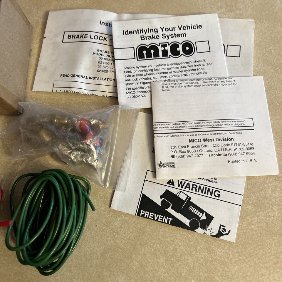 MICO 02-620-009 Brake Lock parts NOS (NEW OLD STOCK) IN BOX but (Not a ...