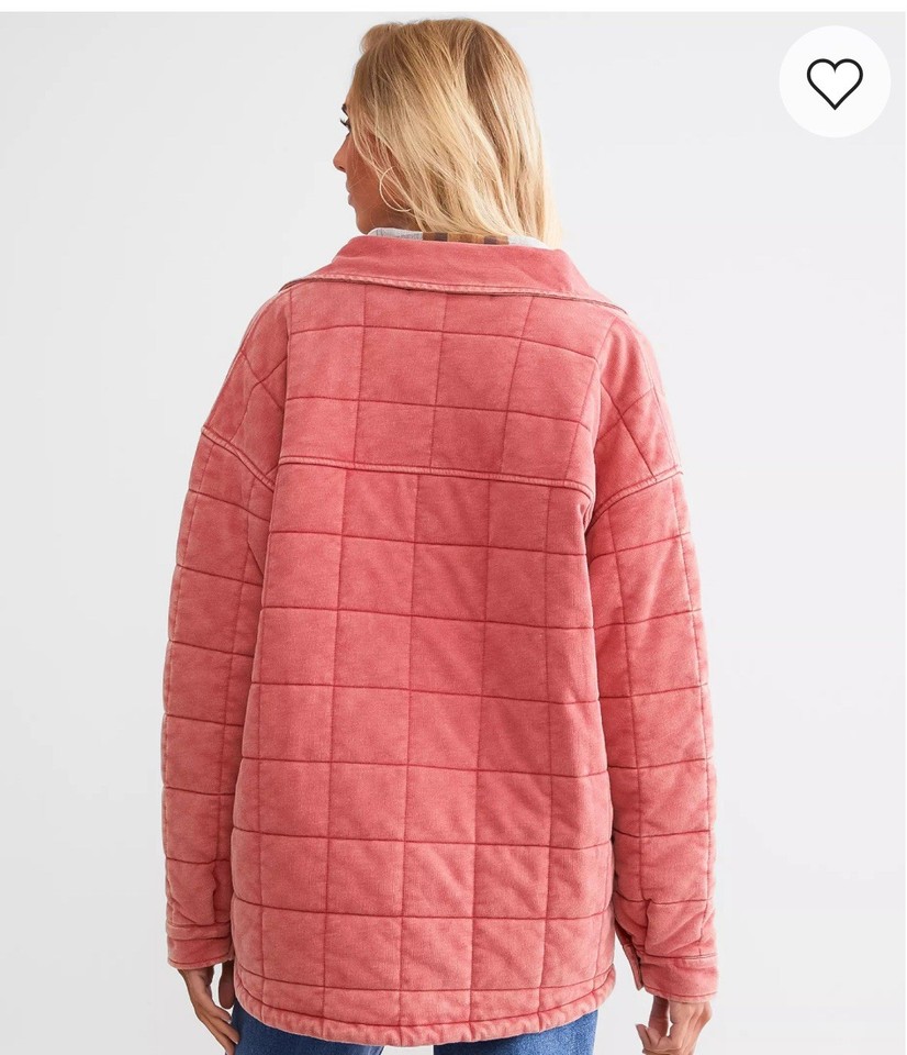 BKE Quilted Shacket Oversized XS | eBay