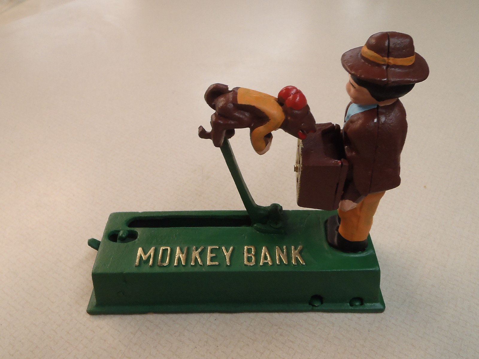 Vintage Cast Iron Monkey Bank Piggy Bank Coin Bank | eBay