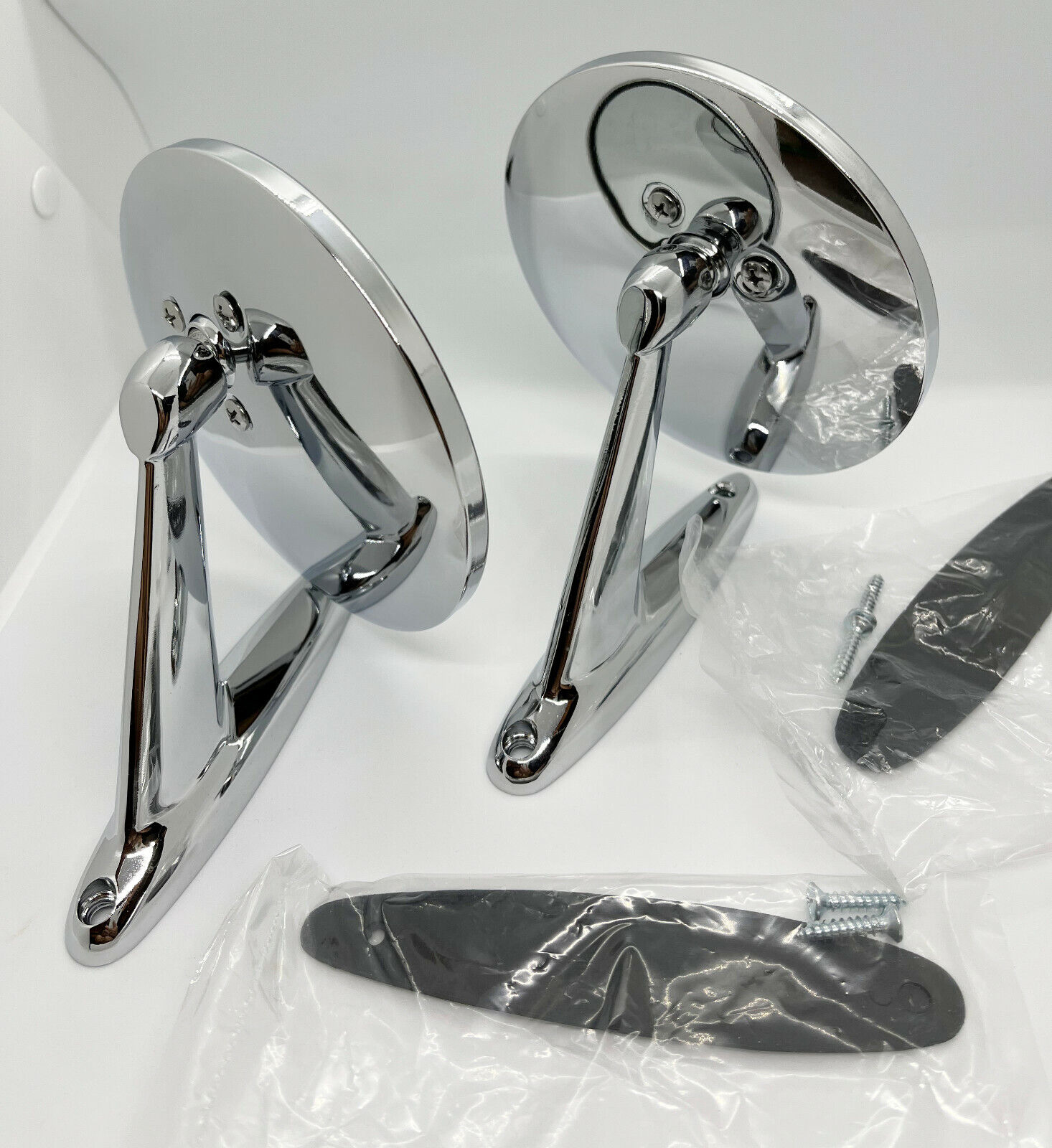 1 Pair UNIVERSAL 4 3/4" ROUND Classic CAR Side View Mirror Door Wing ...