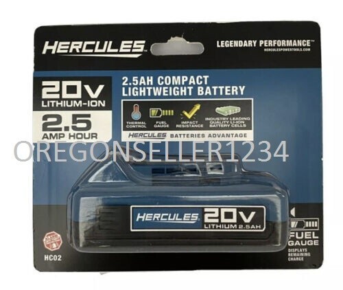 BRAND NEW KIT HERCULES BATTERY CHARGER 20v/12v AND BATTERY 20v 2.5 AMP | eBay