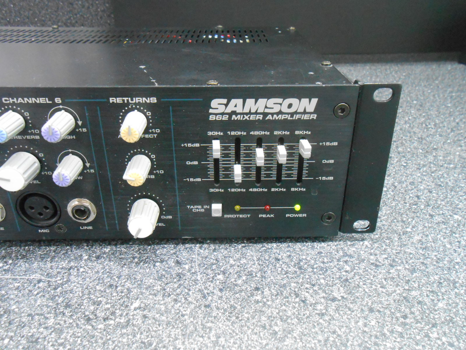 SAMSON S62 150 WATTS INTO 4 OHMS OUTPUT POWER 6 CHANNEL MIXER AMPLIFIER ...