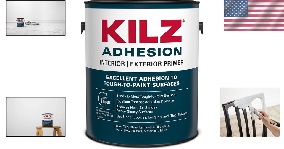 Mildew Resistant High Adhesion Primer, Fast-Drying - 1 Gallon for Tough ...