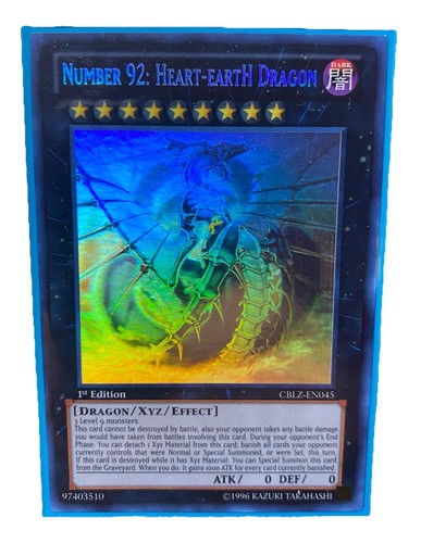 Yu-Gi-Oh! Number 92: Heart-EartH Dragon CBLZ-EN045 - Ghost Rare 1st ...