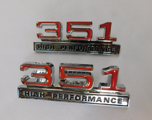 Ford 351 High Performance Fender Emblems Mustang Fairlane Galaxie ...
