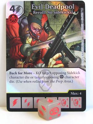 Dice Masters - #093 Evil Deadpool Reroll! No Sidekicks! Foil - Deadpool ...