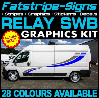 fits Citroen Relay Graphics Stripes Stickers Decals Camper Van Motohome ...