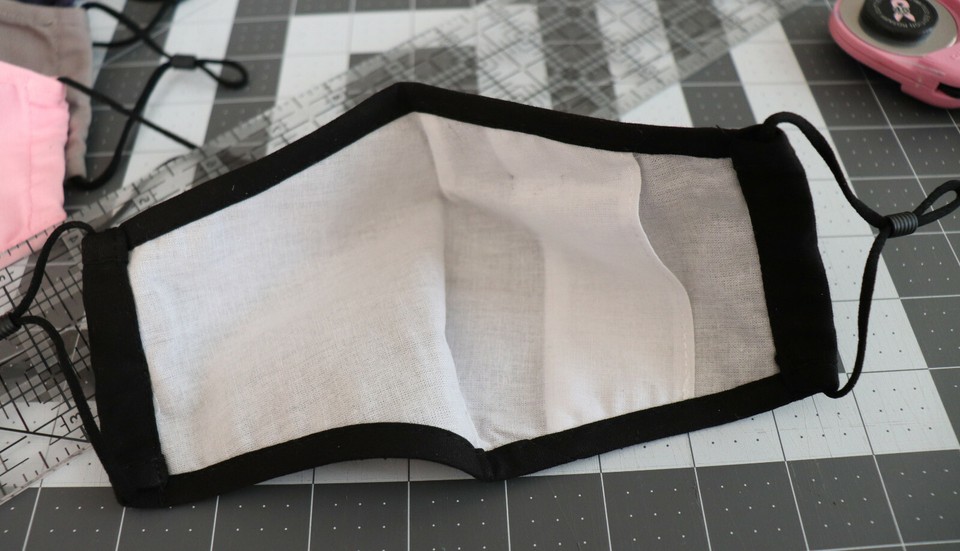 Face Mask with filter pocket 100% Cotton, Washable Reusable nose wire ...