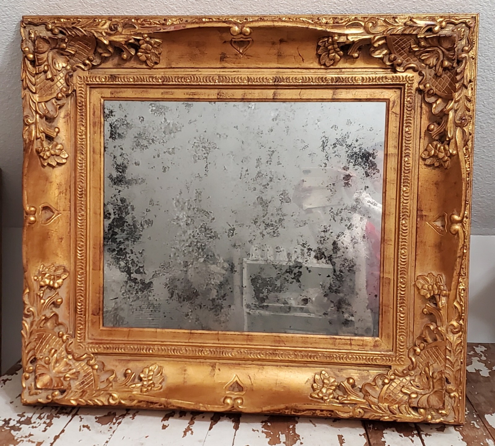Antique Gold Gilded Mirrored Massive Picture Frame Extra Large Ornate ...