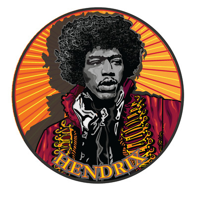 JIMI HENDRIX ELECTRIC GUITARIST SINGER SONGWRITER Vinyl Decals Stickers ...