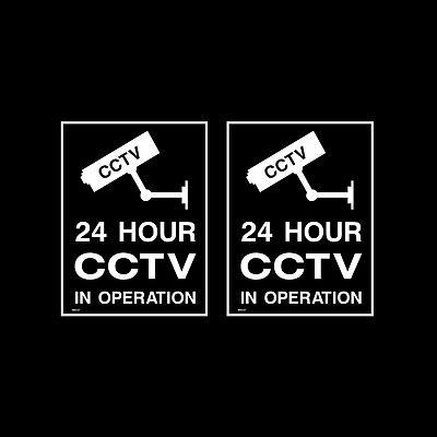 CCTV Window Sticker, Sign - All Sizes & Materials Pack of 2 - Security ...