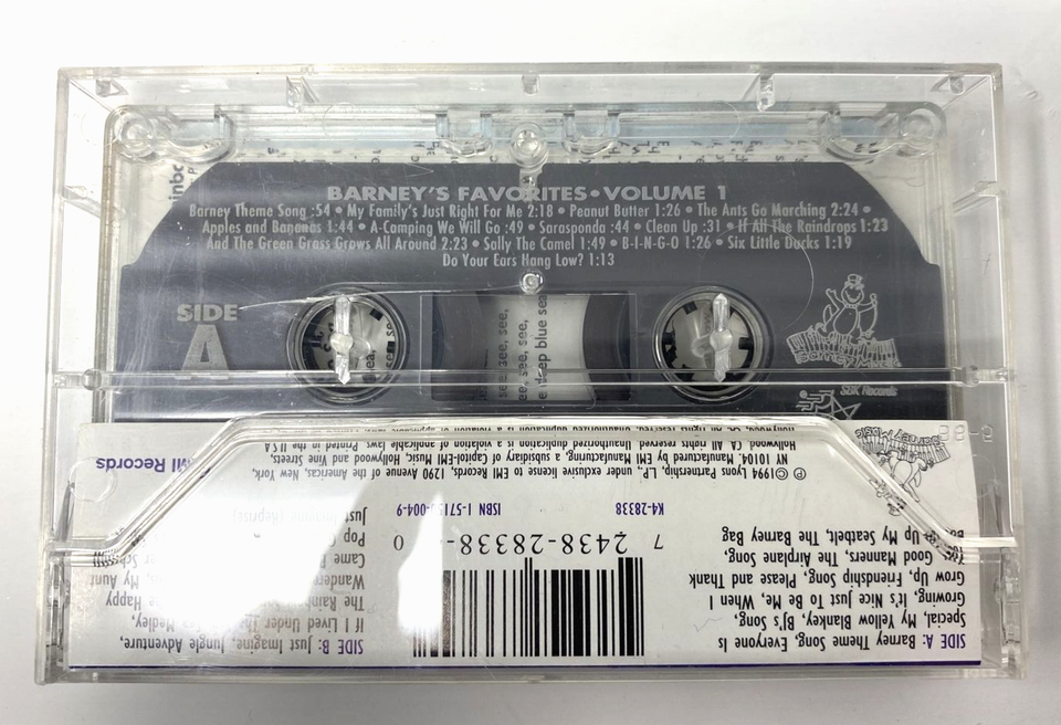 Barney's Favorites Vol. 2 Cassette Vintage 1994 Imagination Island ...