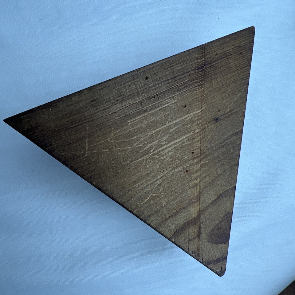 Vintage 1975 I.Q. Tester Wooden Triangle Brain Teaser Game | eBay