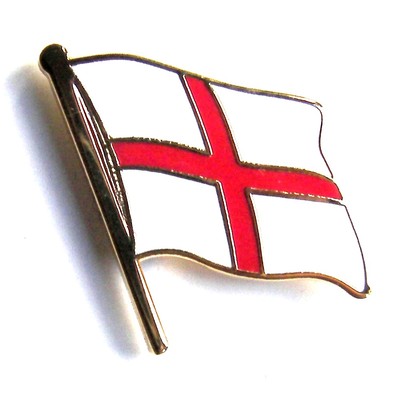 ENGLAND BADGE CROSS OF ST GEORGE FLAG - Flag, Patriotic, Pin, Enamel ...