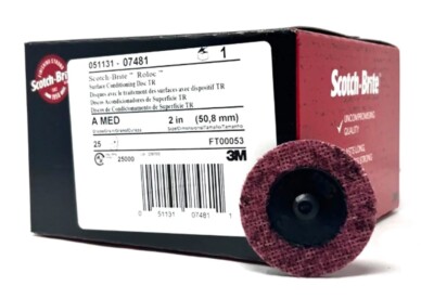 3M Roloc 07481 2" Surface Condition Disc Medium 3M 7481 - 25 DISCS Per ...