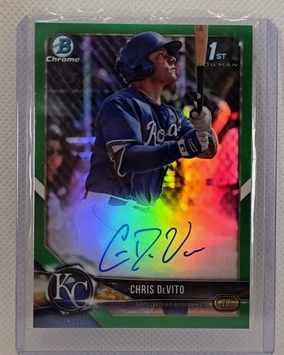 2018 Bowman Chrome - Prospect Autographs Chris DeVito #CPA-CD Green ...