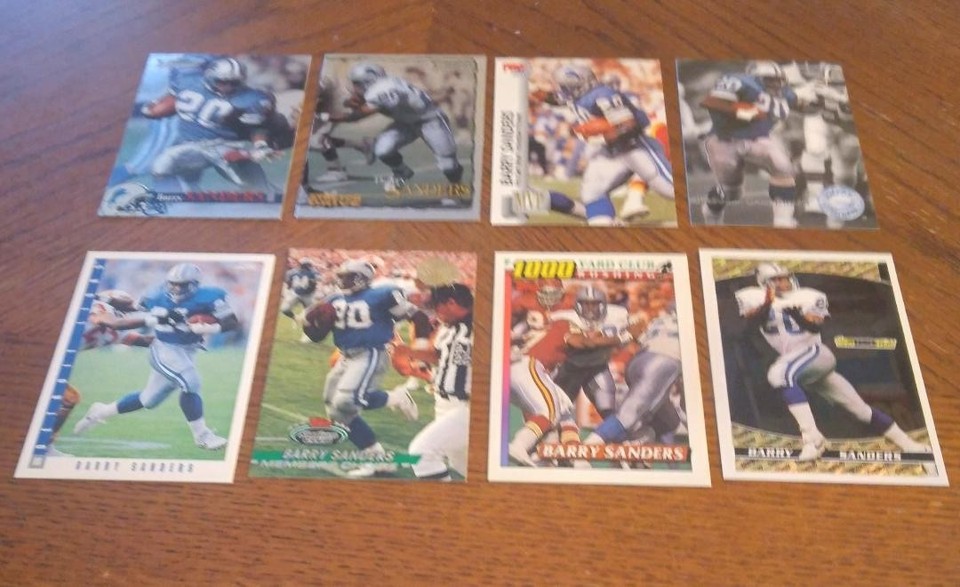 Barry Sanders Insert Oddball lot 36 Different Pro Line Stadium Club ...