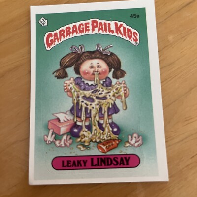 VINTAGE #45a LEAKY LINDSAY 1985 Garbage Pail Kids Serious 2 GPK Mint Or ...