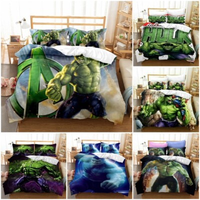 Marvel Superhero The Hulk Quilt/Duvet/Doona Cover+Pillowcases Bedding ...