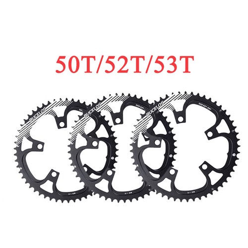 110BCD 34T-53T Road Bicycle Chainring Double Tooth Chain Ring Aluminum ...