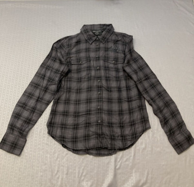 NEW HARLEY DAVIDSON 96479-23VW WOMENS CLASSIC ENCHANTED SHRT PLAID BLK ...