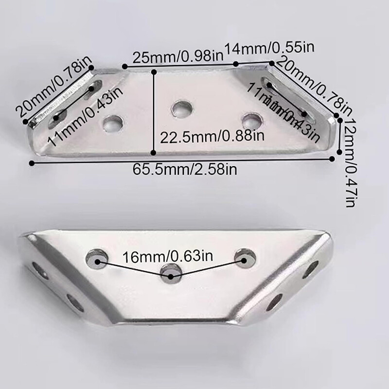 10PCS Universal Furniture Corner Connector Stainless Steel Angle Corner ...